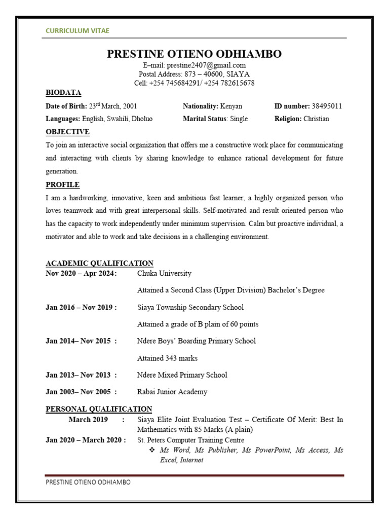 Cv Prestine | PDF | Learning