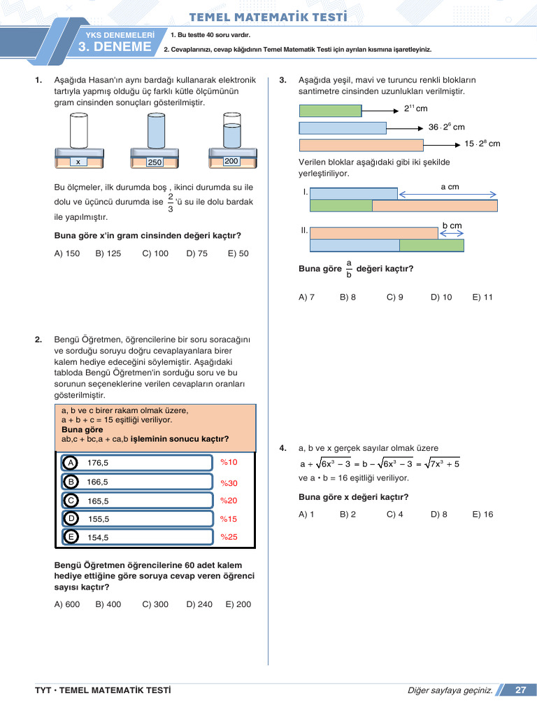Mebi Tyt Sınavı-3 | PDF