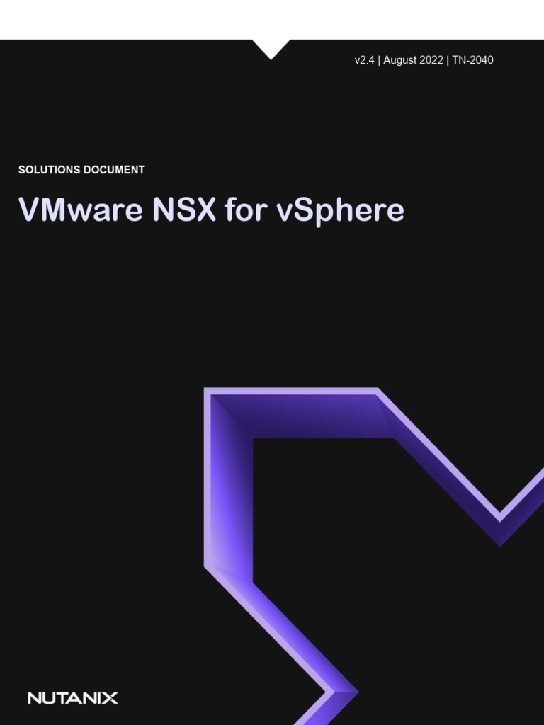 TN 2040 VMware NSX For VSphere | PDF | Virtual Machine | Computer Network