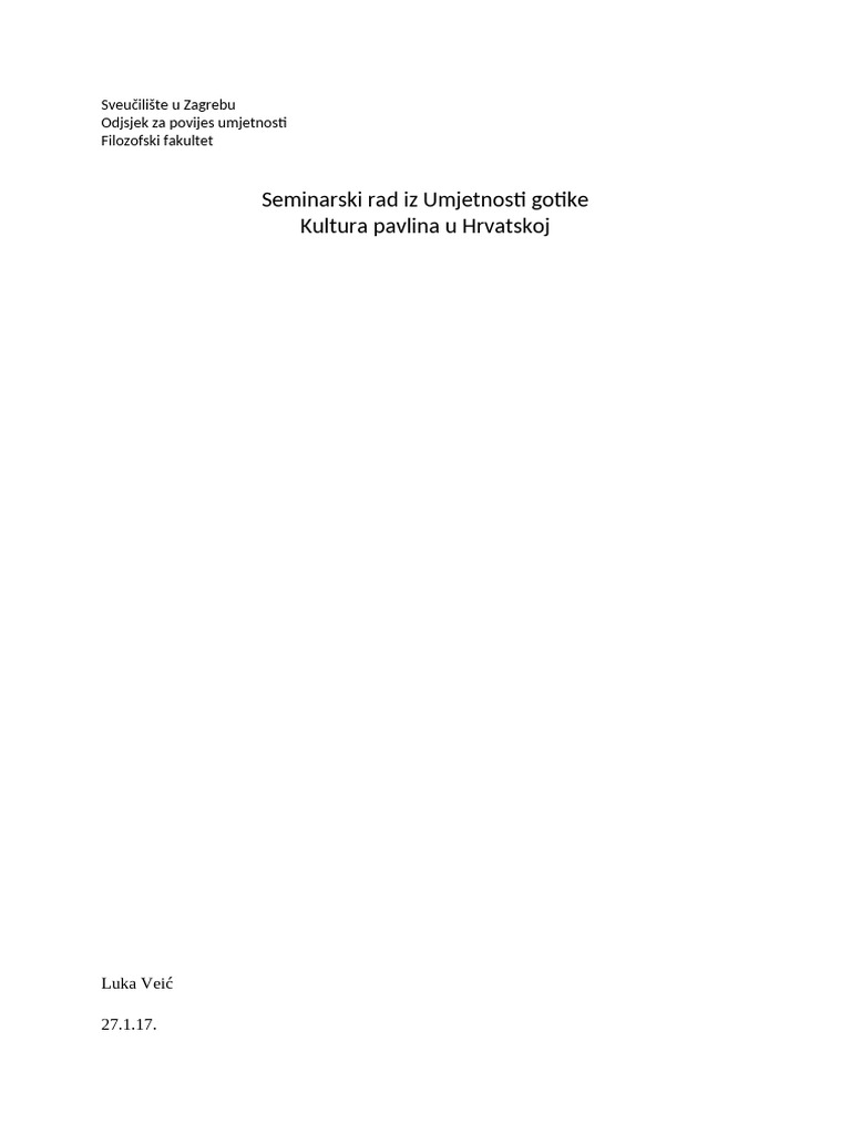 Pavlini u hrvatskoj | PDF