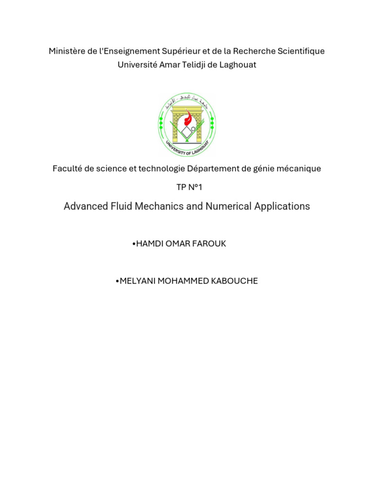 tp mdf hachani - Copy (1) | PDF | Fluid Dynamics | Boundary Layer