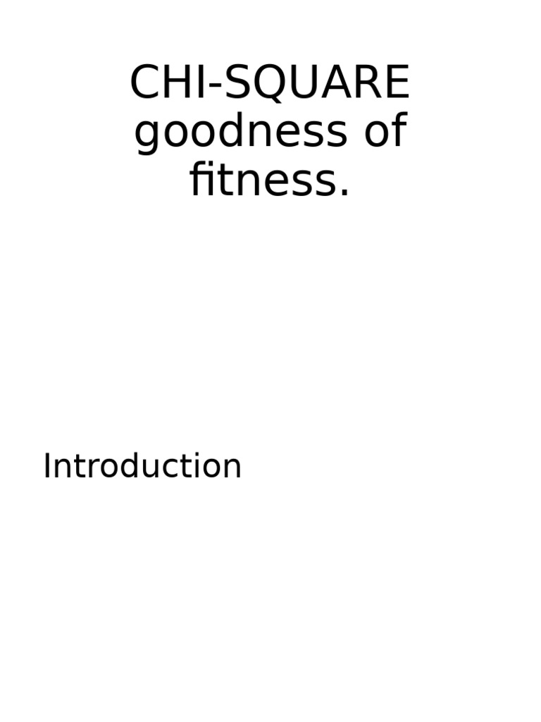 CHI-SQUARE Goodness of Fit | PDF | Chi Squared Test | Statistics