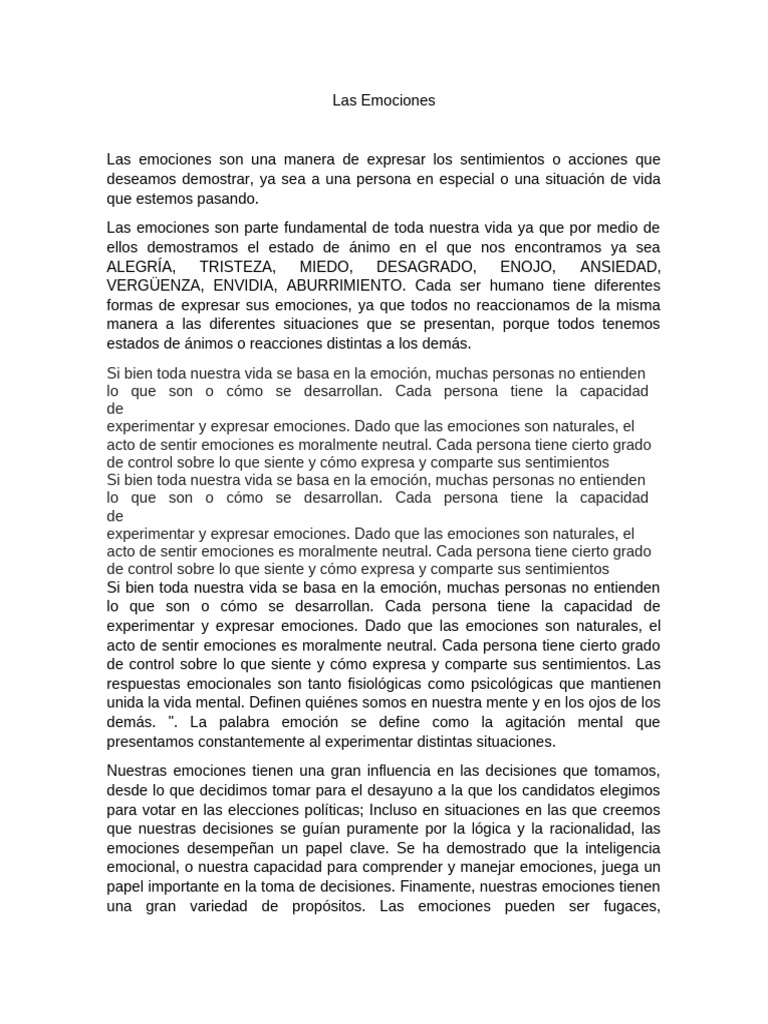 Las Emociones | PDF | Las emociones | Felicidad