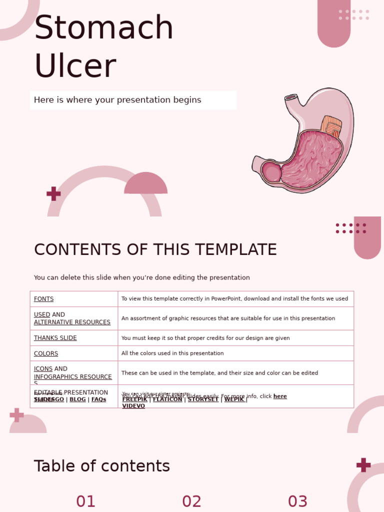 Stomach Ulcer by Slidesgo | PDF | Medical Diagnosis | Chronic Condition