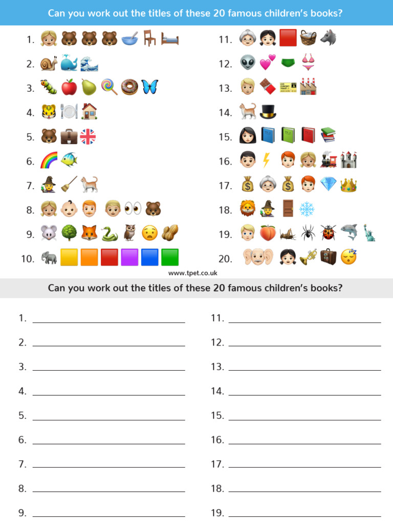 Emoji Story Books Challenge | PDF