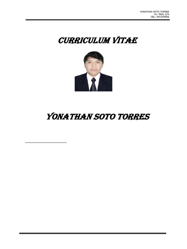 CV Yonathan Soto Torres 2023-01-08 PDF | PDF