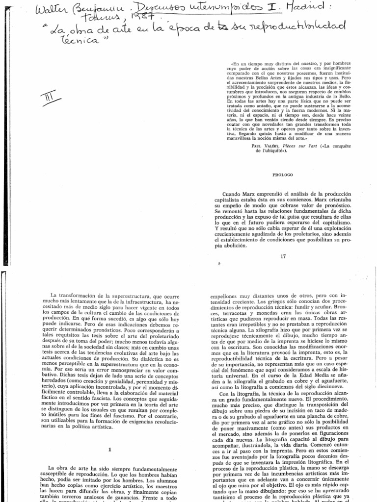 Walter Benjamin | PDF