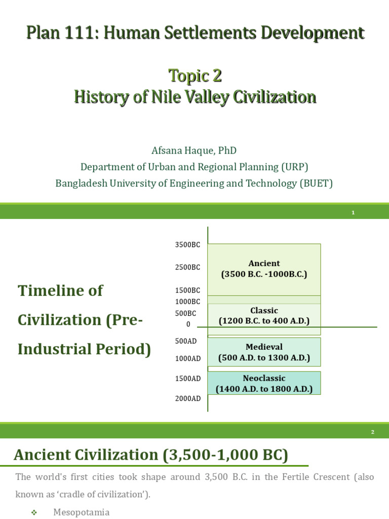 Topic 2 - History of Nile Valley Civilization | PDF | Ancient Egypt