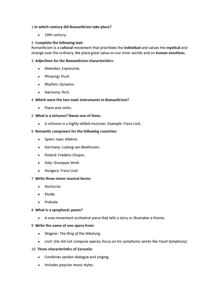 Romanticism: Music and Composers Guide | PDF
