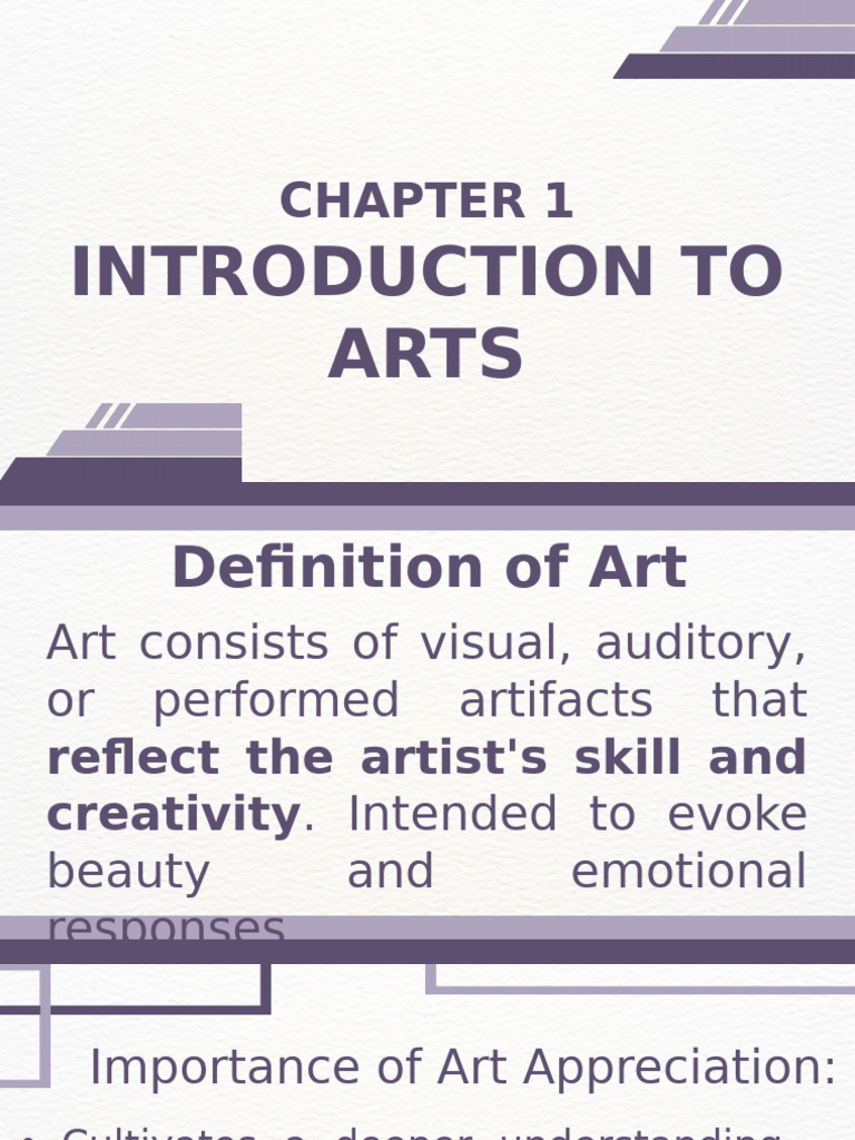 Chapter 1 - Art Appreciation | PDF | Drawing | Dances
