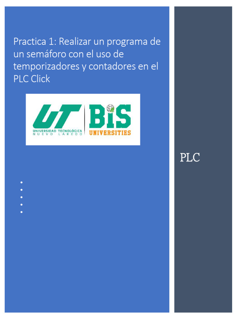 Practica 1. PLC | PDF | Controlador lógico programable | Ingeniería