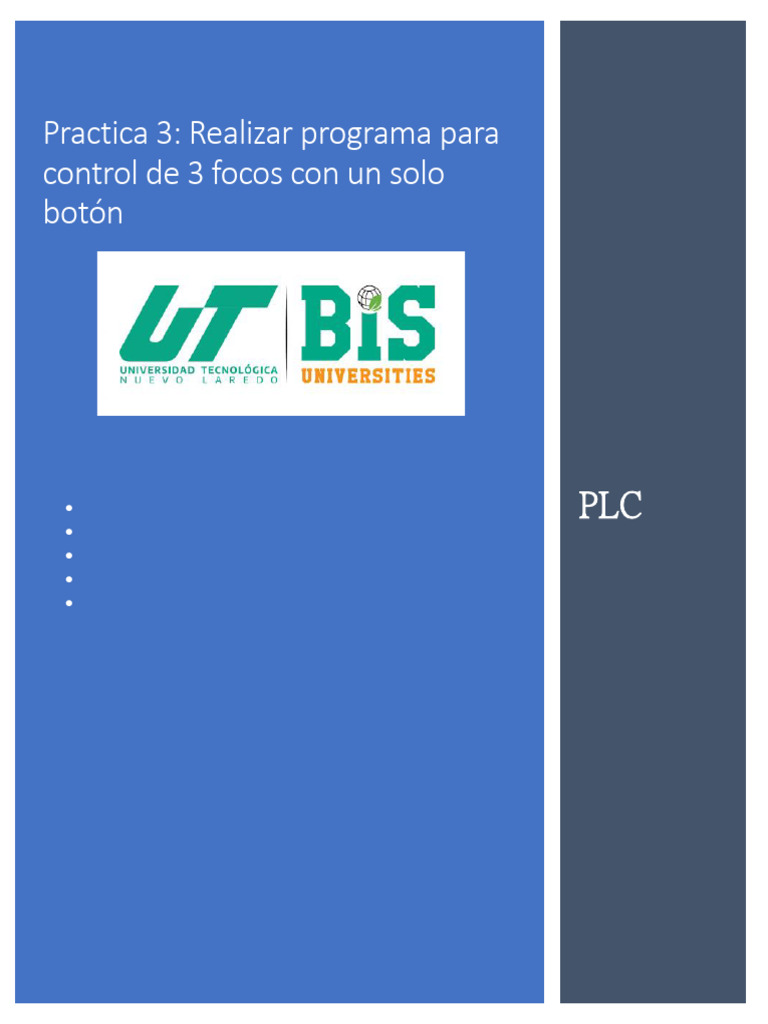 Practica 3. PLC | PDF