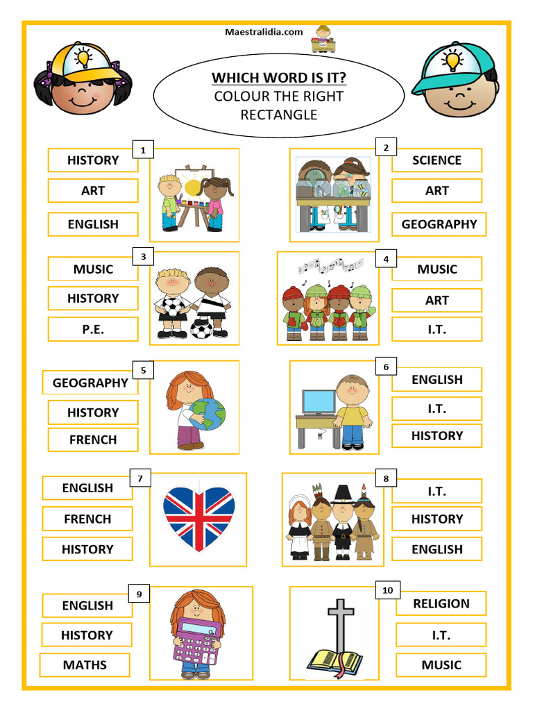 Subject Worksheet | PDF