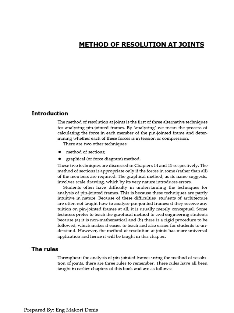 Analyzing Pin-Jointed Frames | PDF | Force | Chemical Equilibrium