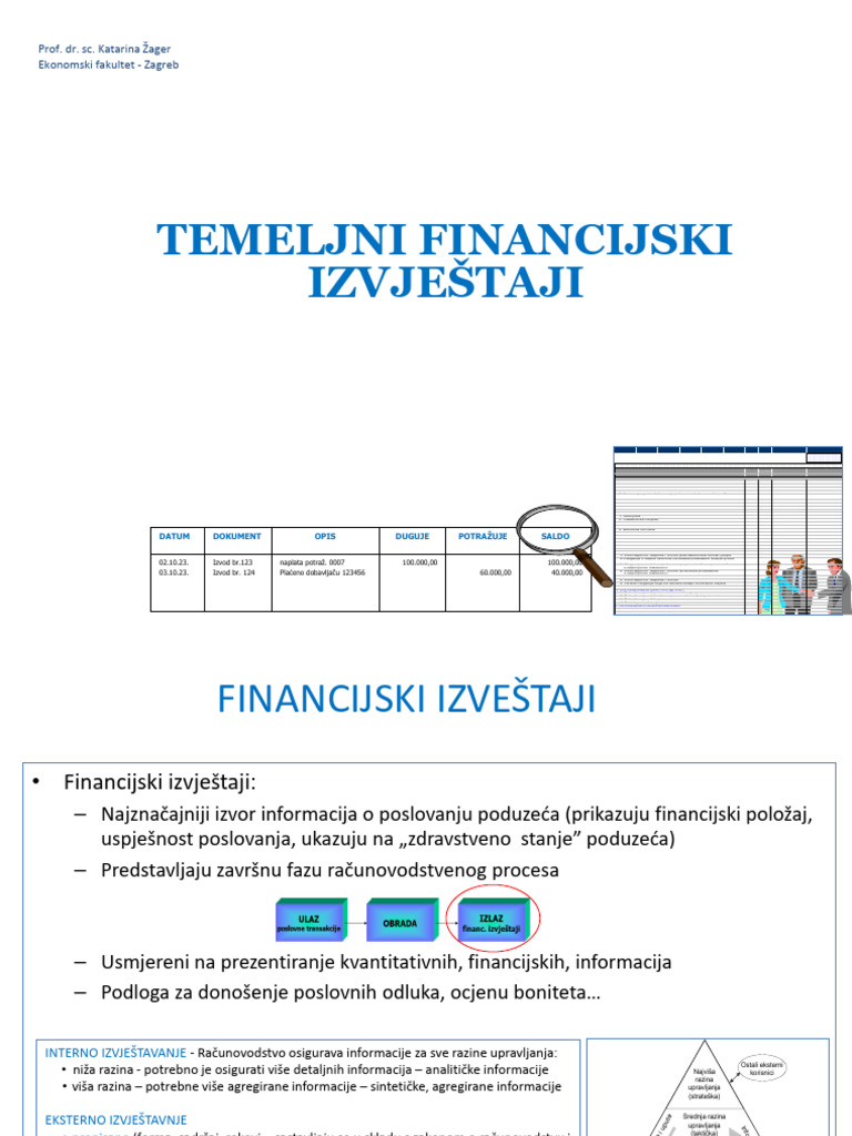 Temeljni Financijski Izvještaji | PDF