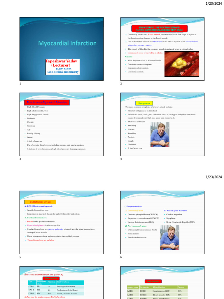 myoocardial infraction | PDF | Myocardial Infarction | Heart