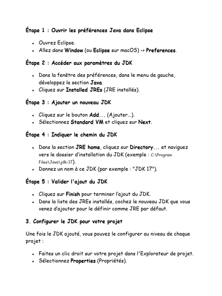Configuration JDK | PDF