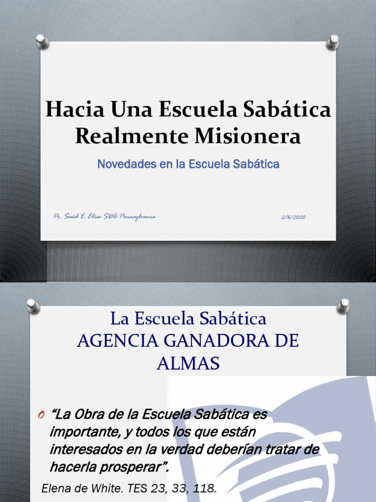 Escuela Sabatica Como Misionera | PDF