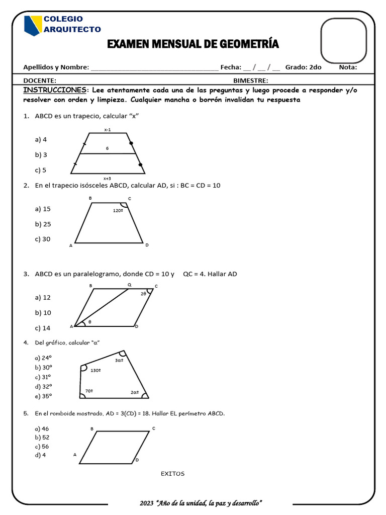 2do Geometría | PDF