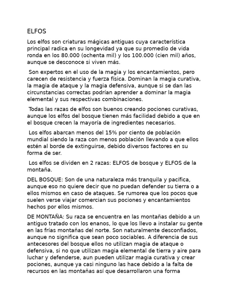 ELFOS | PDF | Duendes