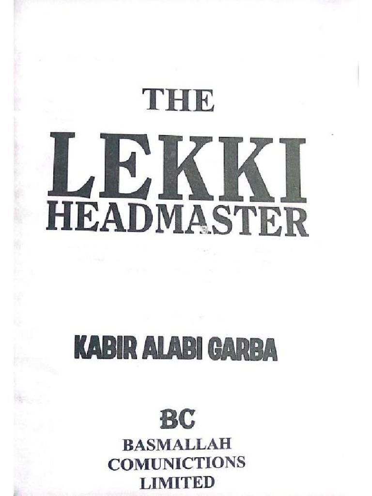 Lekki Headmaster JAMB Novel Insights | PDF