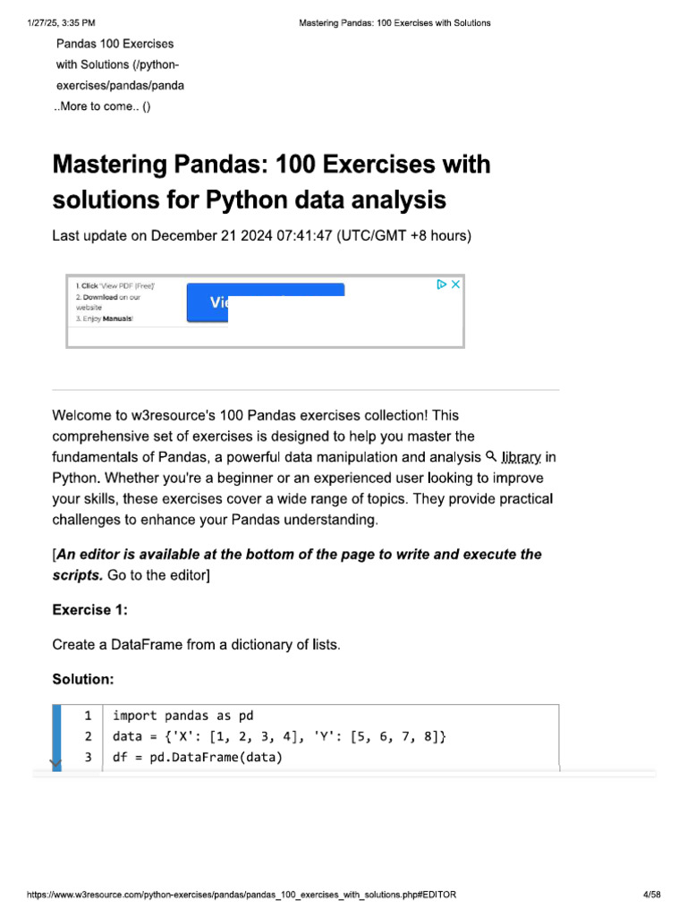 mastering pandas | PDF