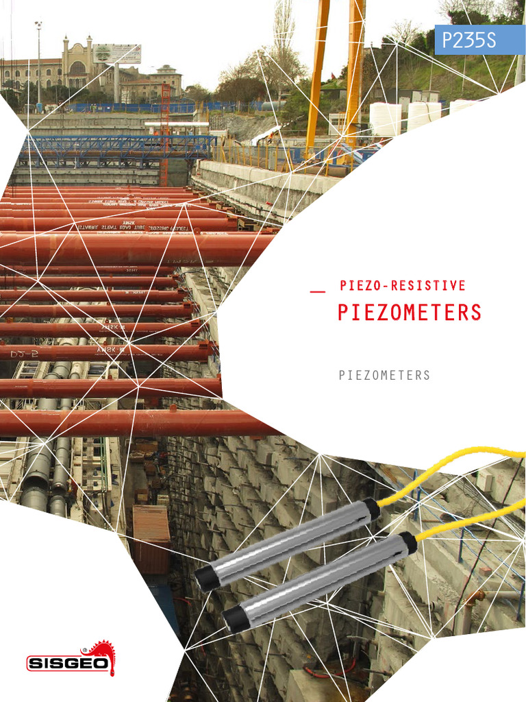 P235S - EN - 04 - Piezo-Resistive Piezometers | PDF | Pressure Measurement | Electrical Engineering