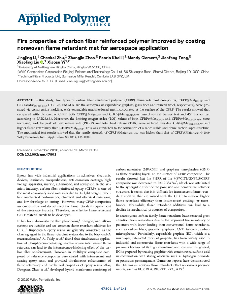 2019-Fire Properties of Carbon Fiber Reinforced Polymer Improved by ...