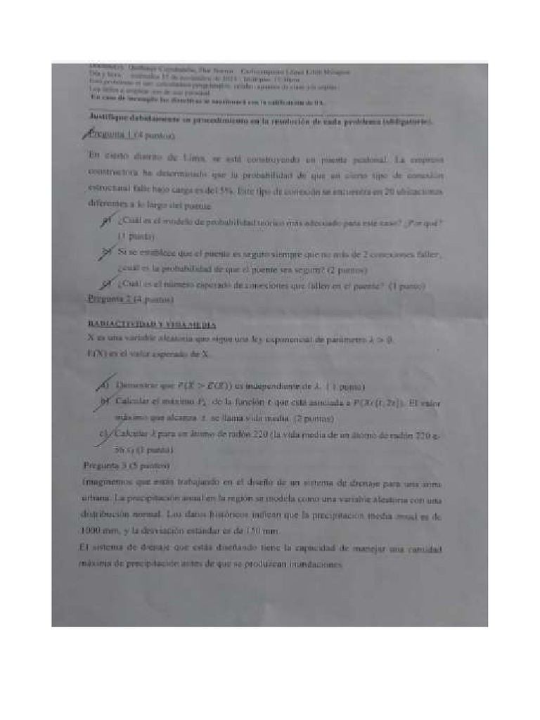 pc3 y Solucionario 23-2 Estadistica y Probabilidades | PDF