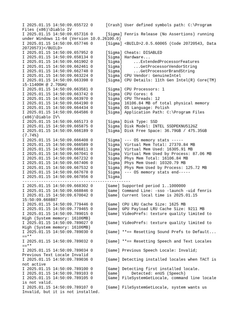 _FenrisDebug-1 | PDF | Operating System | Central Processing Unit