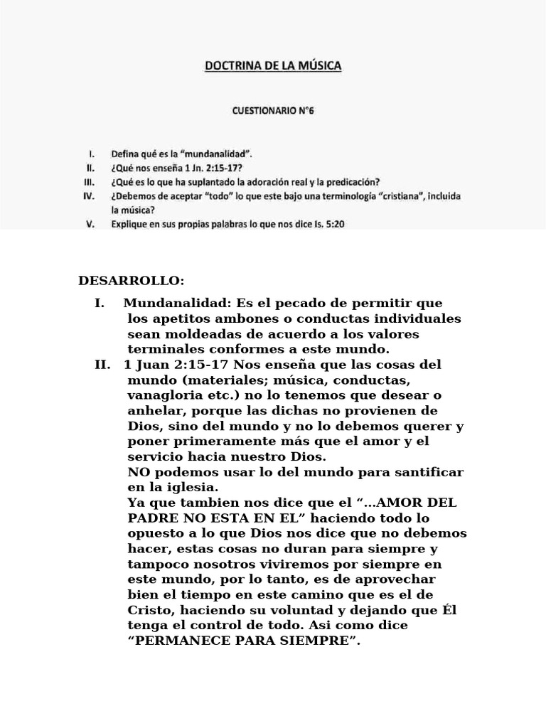 Reflexiones sobre la Mundanalidad | PDF