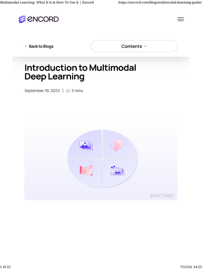 Multimodal Learning Use It _ Encord | PDF