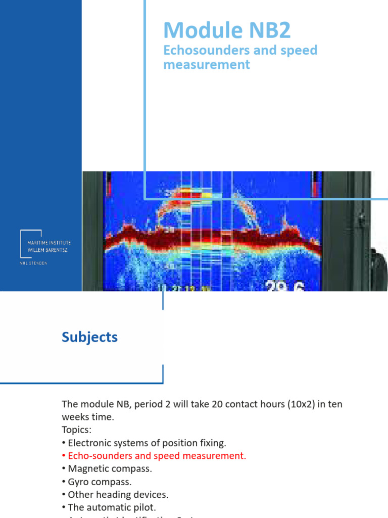 02 Presentatie Echosounder and Speed Measurement | PDF