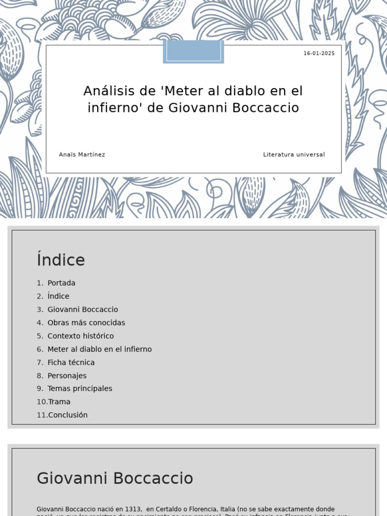 Anaïs | PDF | Giovanni Boccaccio | El decameron