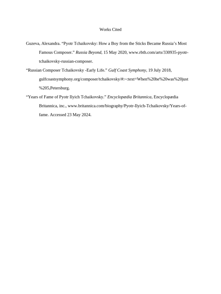 Pyotr Tchaikovsky: Composer's Journey | PDF