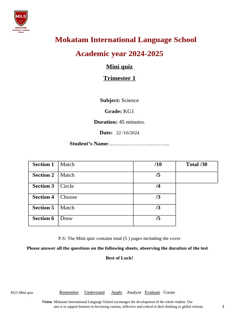 science evaluation | PDF | Cognition | Learning