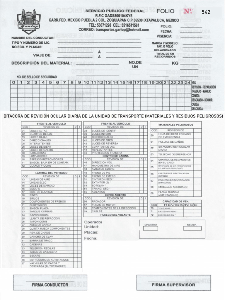 Bitacora de Viaje-542 | PDF