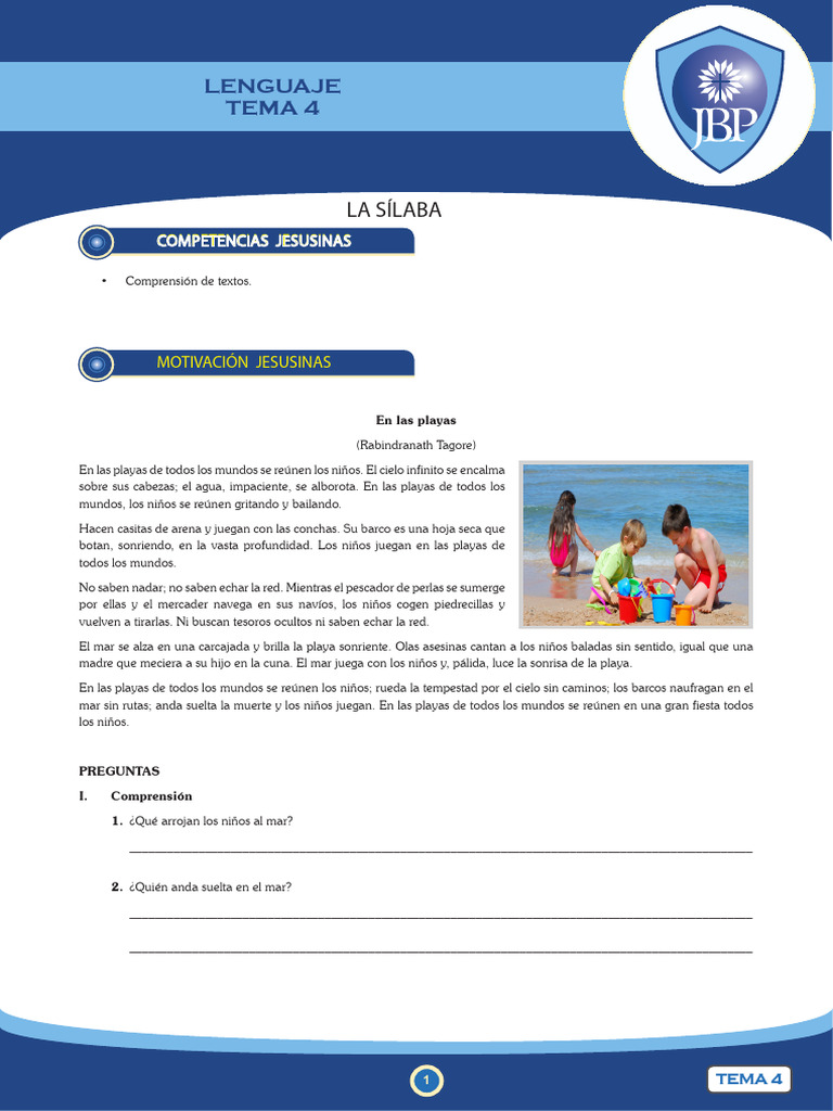 LENGUAJE 1° - TOMO II-1-10 | PDF | Sílaba | Escritura