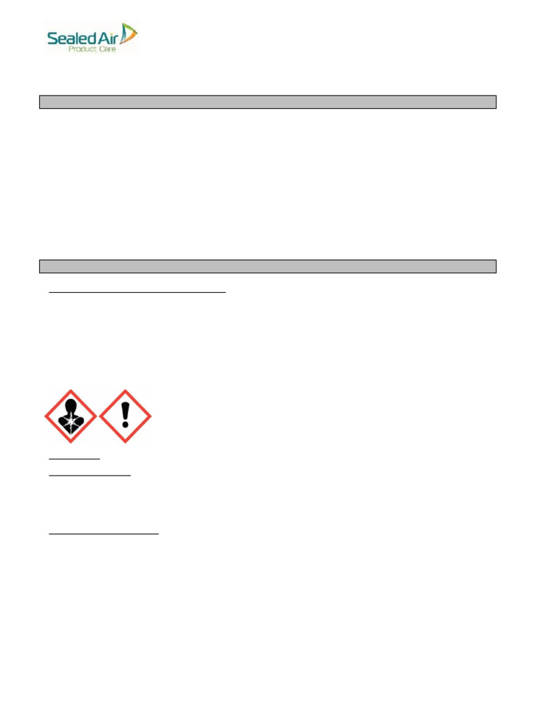 Instapak Component A Safety Data Sheet | PDF | Waste | Respiratory System