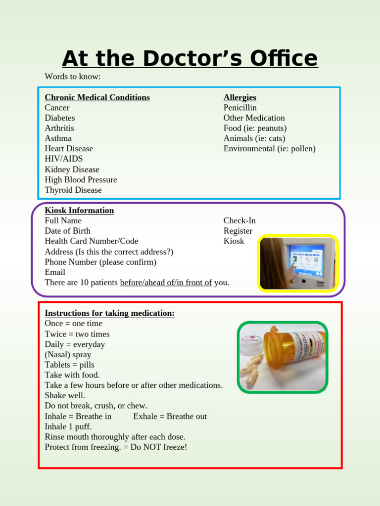 At the Doctor | PDF | Diseases And Disorders | Clinical Medicine