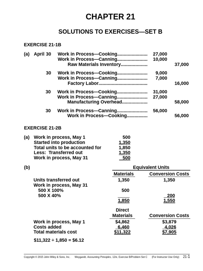 Wey AP 12e ExB PC Sol Ch21 | PDF | Inventory | Cost Of Goods Sold