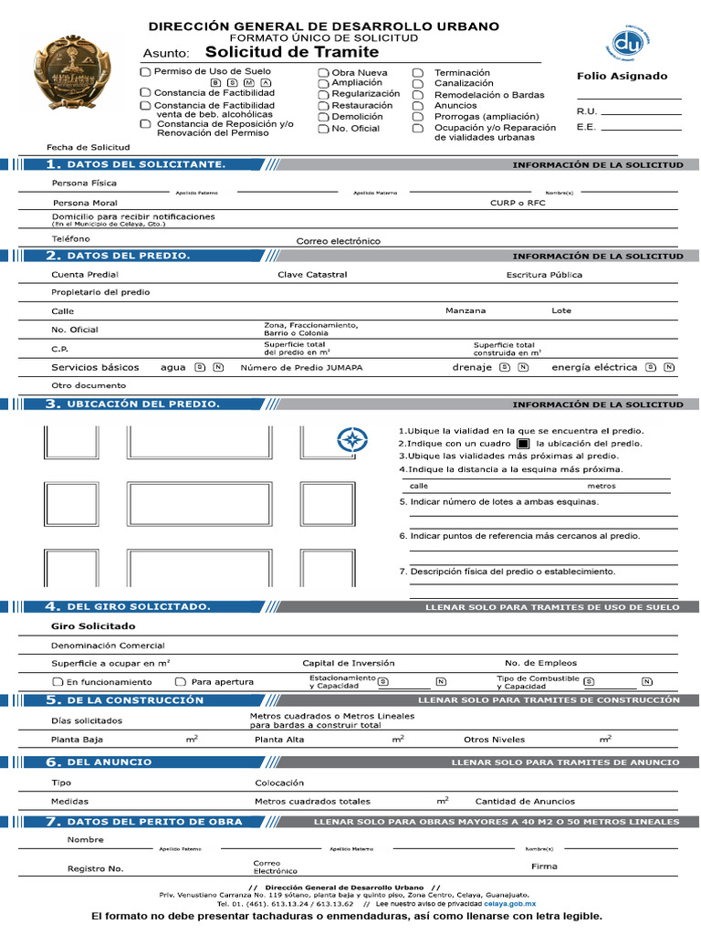 Formato Único de Solicitud (FUS) | PDF