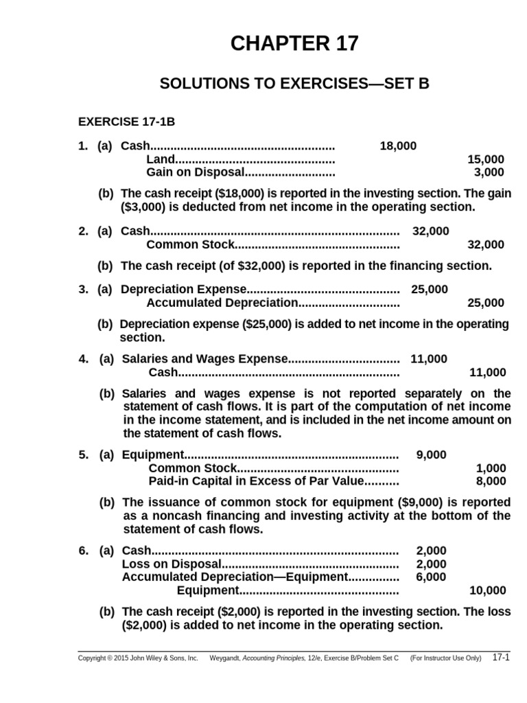 Wey_AP_12e_ExB_PC_Sol_Ch17 | PDF | Expense | Cash Flow Statement