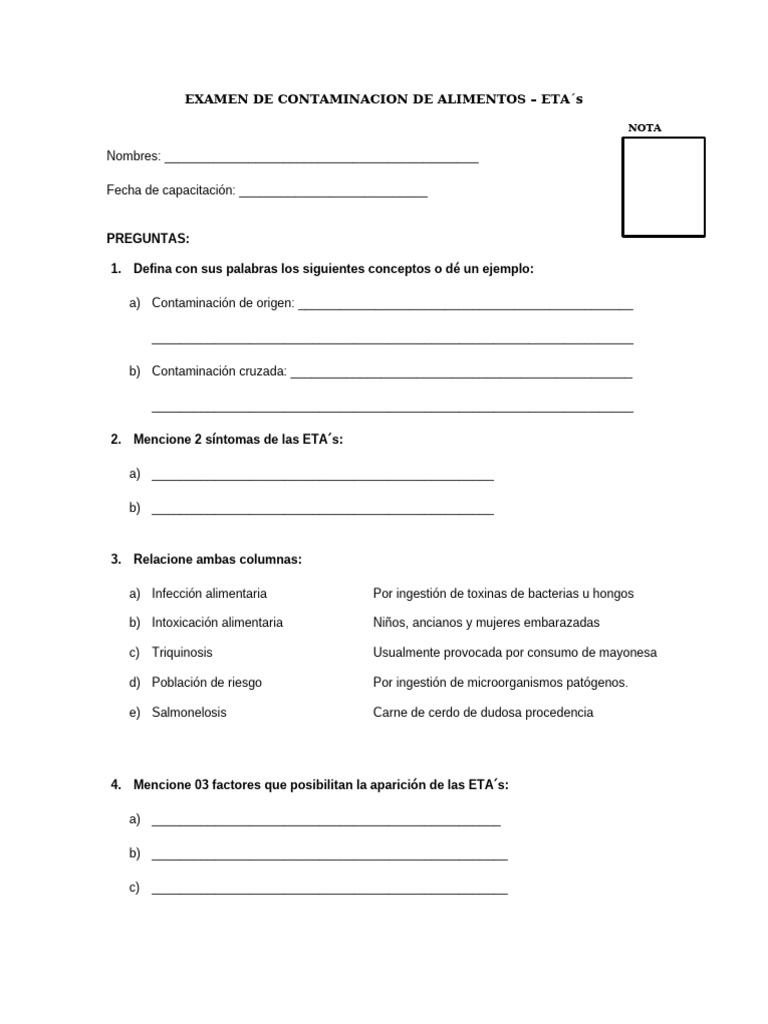 EXAMEN DE ETAS | PDF