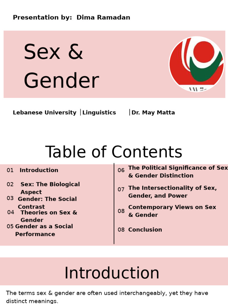 Sex & Gender | PDF | Gender | Gender Studies