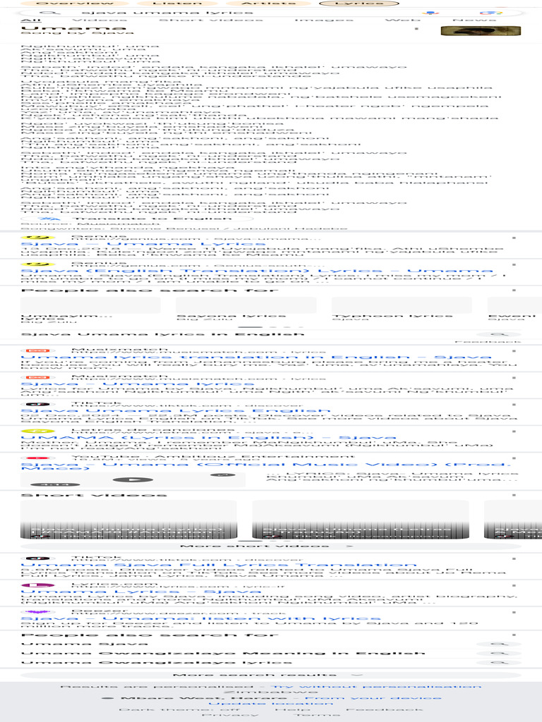 Sjava Umama Lyrics - Google Search | PDF