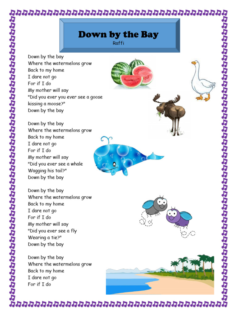 Downbythe Bay Rhyme Activity | PDF