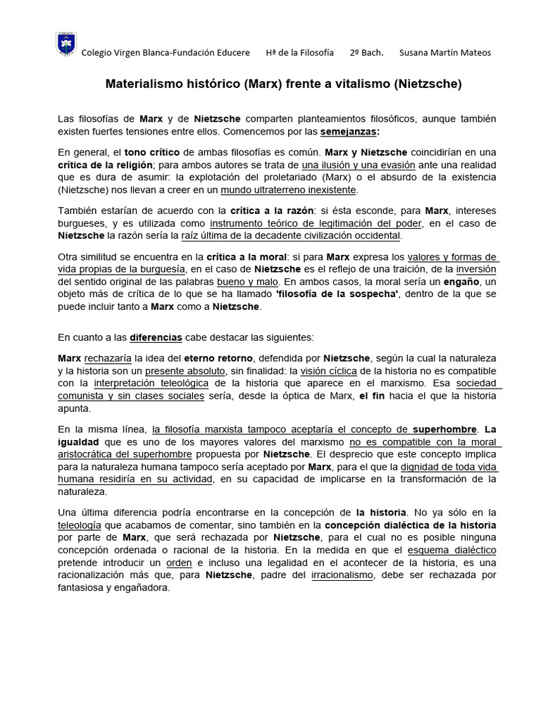 Marx y Nietzsche: Críticas y Diferencias | PDF | Karl Marx | Friedrich ...