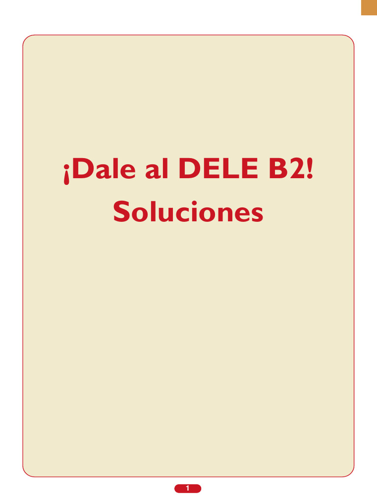 DELE B2 Soluciones | PDF