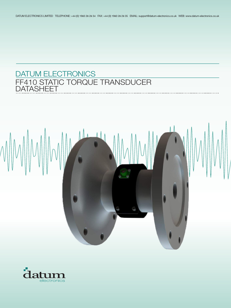 FF410 Static Torque Transducer | PDF | Engineering Tolerance ...
